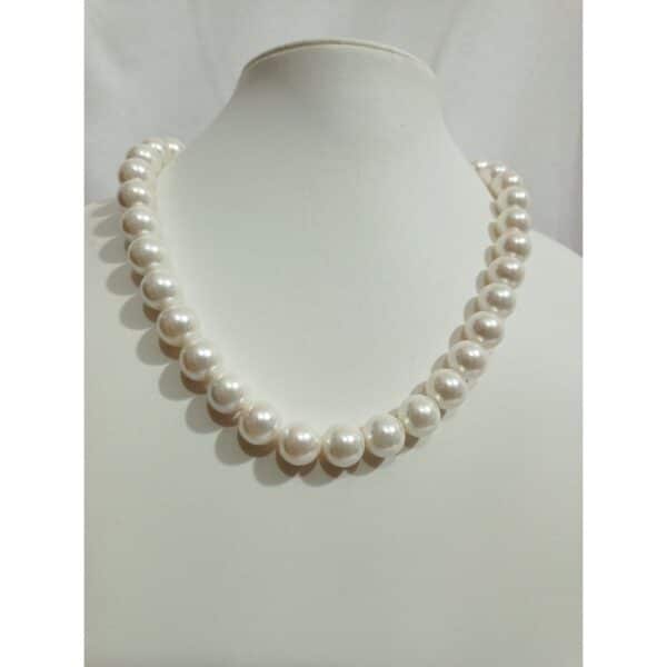 Sensational White Faux Pearls Necklace, High Quality Faux Pearls ...