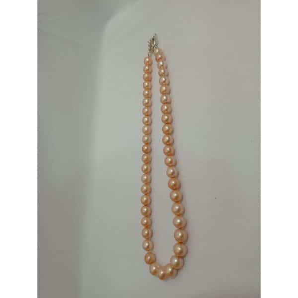 Light Golden Color Pearls Necklace, Natural Pearls of AAA Quality ...